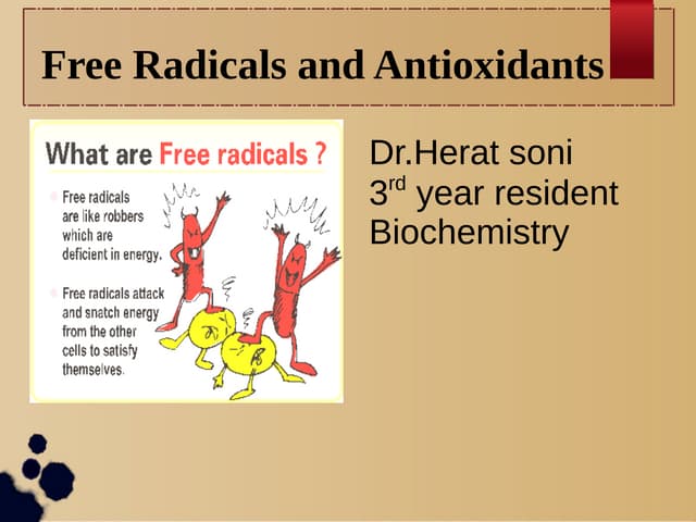 Mechanisim and generation of free radicals | PPTX