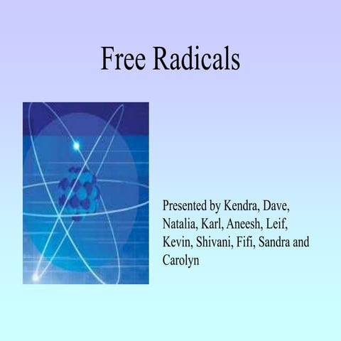 Free Radicals CHEMISTRY presentation ppt | PPT
