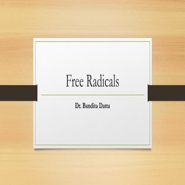 Free Radicals stability and detection.PPT