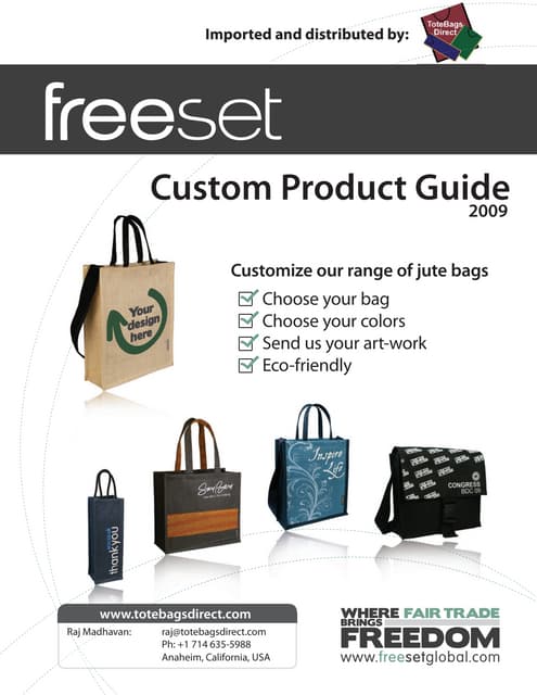 Product list of jute bags | DOCX