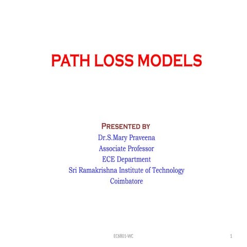 Two ray model & Friis Free Space Propagation Model | PPTX