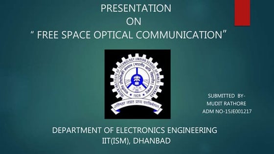 free space laser communication | PPTX