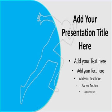 Free Sprint Running PowerPoint Template Blue.pptx | Track and Field ...