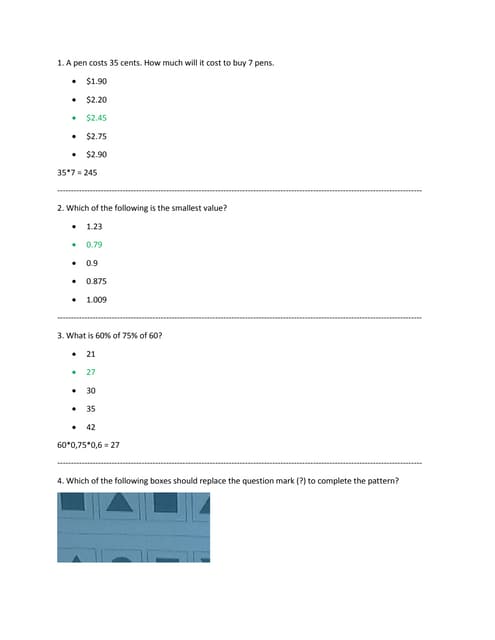Free cognitive aptitude test practice ccat | PDF | Desserts and Baking ...
