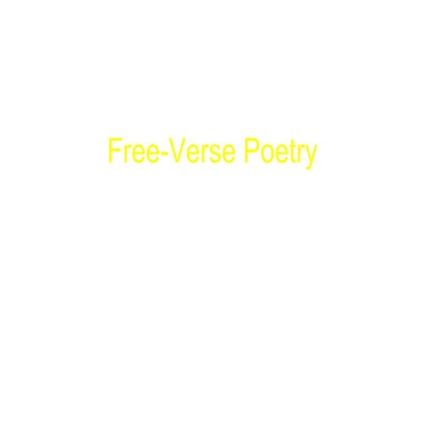 Free verse | PPT