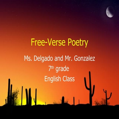 Free verse | PPT