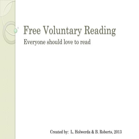 Free voluntary reading | PPTX