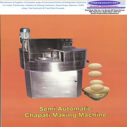 Chapati Machine by Freeze Solutions | PDF