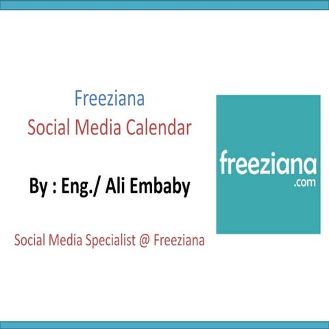 04 academy - social media calendar | PPTX