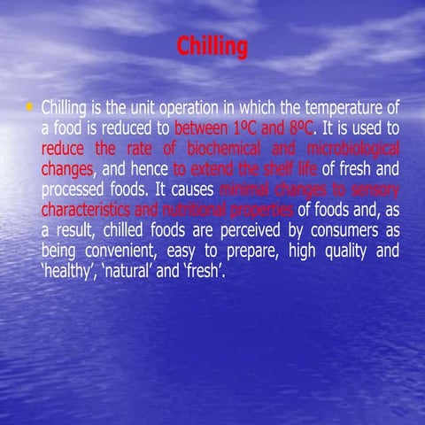 Chilling in food processing and preservation | PDF