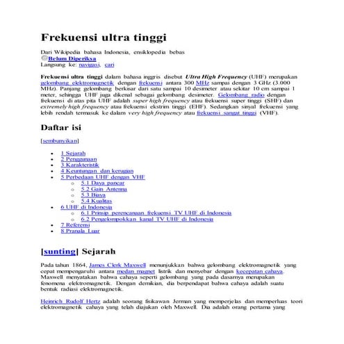 Frekuensi ultra tinggi | DOCX