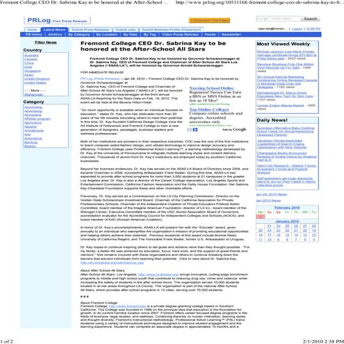 Fremont College Ceo Dr Sabrina Kay | PDF