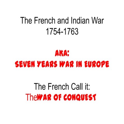 French And Indian War | PPTX