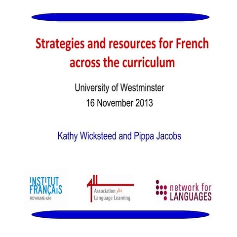 French across the primary curriculum | PPT