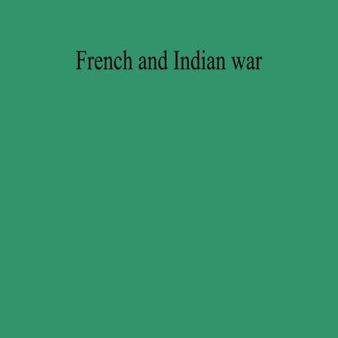french and indian war poweroint for world history | PPT