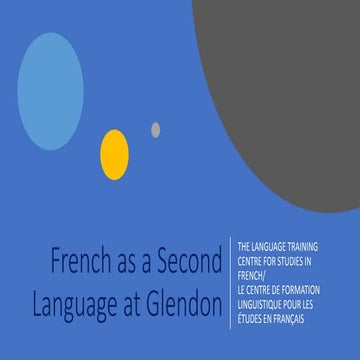 French as a second language at Glendon | PPT