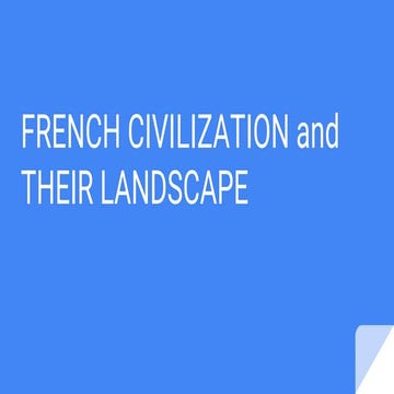 French civilization and Gardens | PPTX