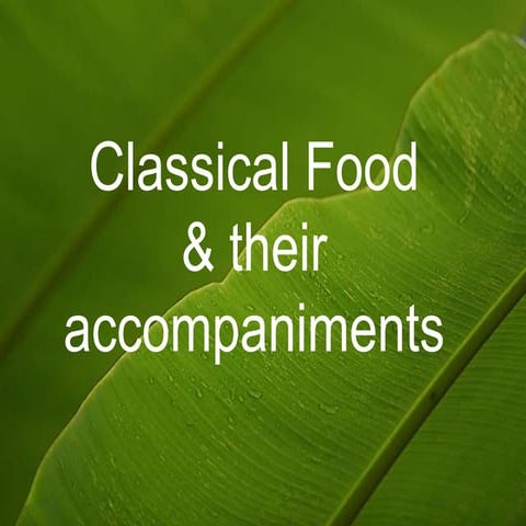 Accompaniments & Garnishes | PPTX