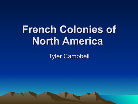 American colonies, french | PPT