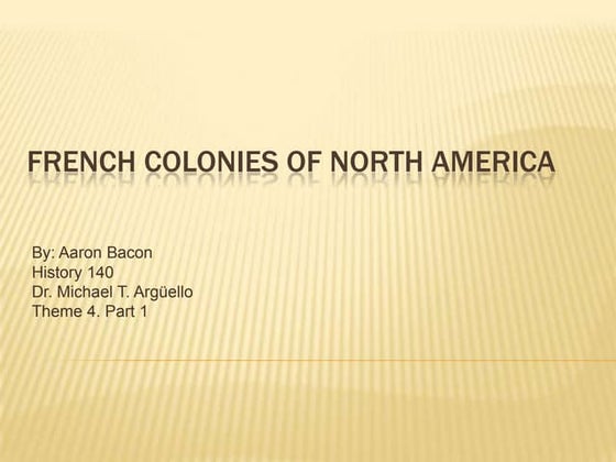 American colonies french group | PPT
