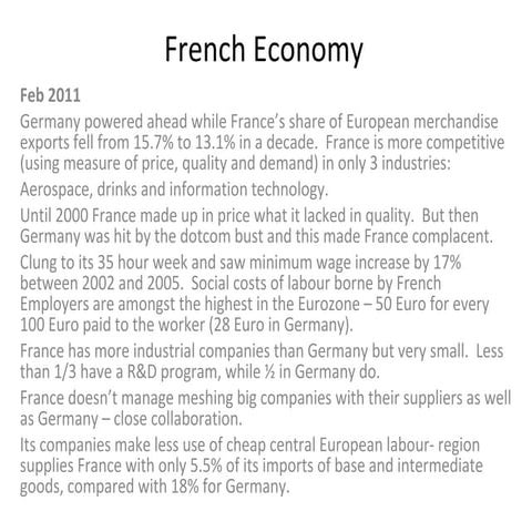 French economy | PPT