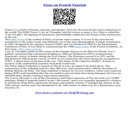 French Essay Phrases | PDF | Europe Travel | Travel Locations