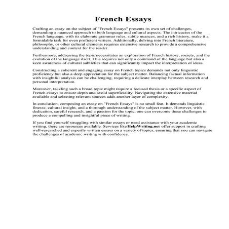 French Essays. French A level Essay Writing Handbook Teaching Resources ...