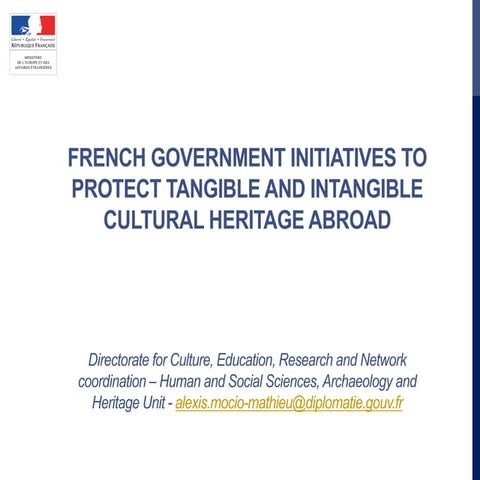 Alexis Mocio-Mathieu - French government initiatives to protect ...