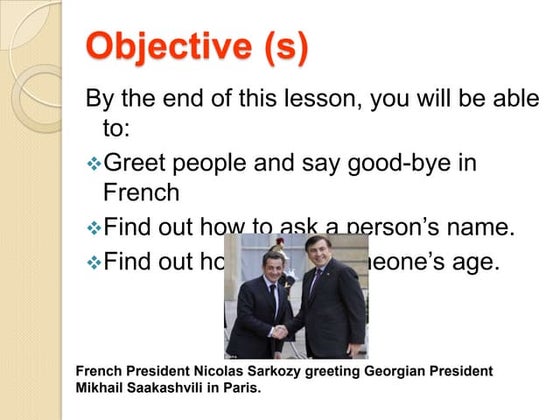 French Greetings | PPT