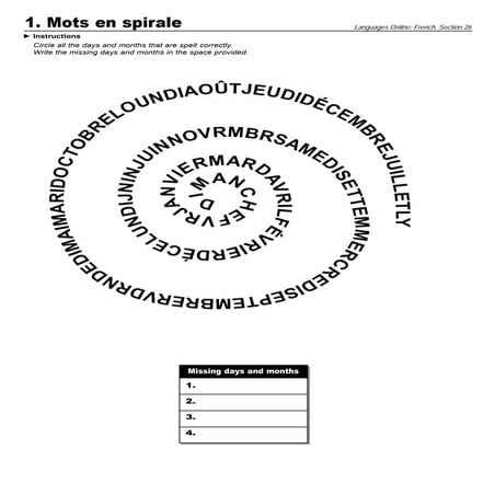 French jours et mois | PDF