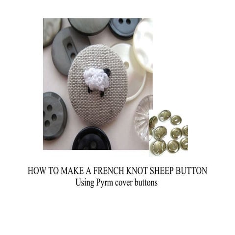 How To: French Knot Sheep Button | PPT