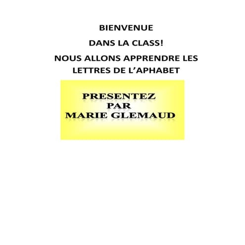 FRENCH: L' ALPHABET | DOCX