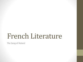 French literature ckz1 | PPT