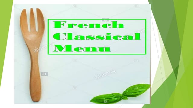 French classical menu | PPTX