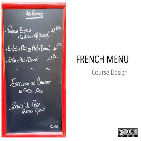 French Menu Course Design | PPT