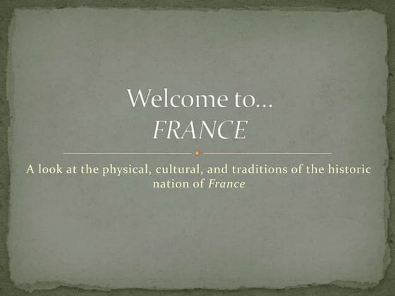 Physical and Human Characteristics of France | PPTX