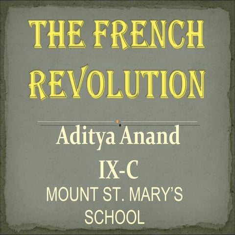 French revolution | PPT | Politics