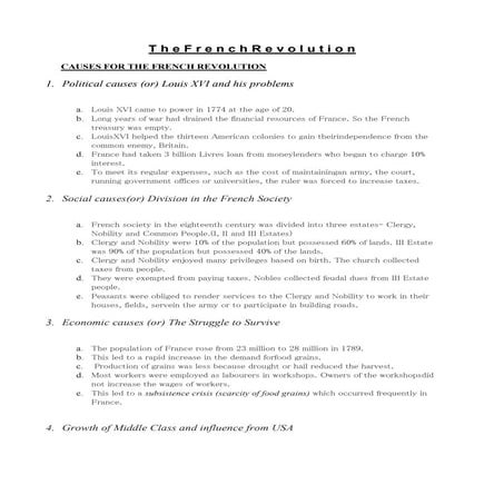 French revolution for class 9 | DOCX
