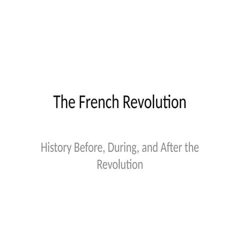 French Revolution Presentation with necessary detail | PPTX