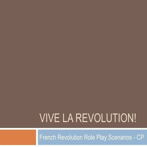 French rev role play cp | PPTX