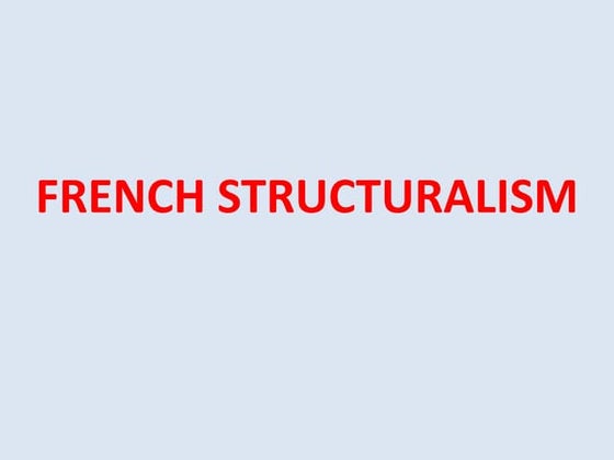 Literary Theory And Criticism Pt 2 Structuralism Ppt