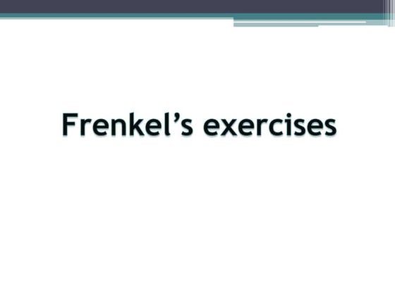 Frenkels exercise | PPTX