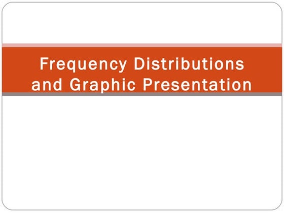 Frequency distribution | PPTX