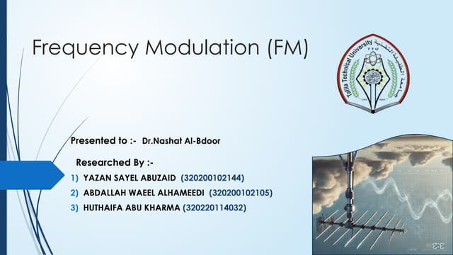 Fm Transmitter and receiver | PPTX