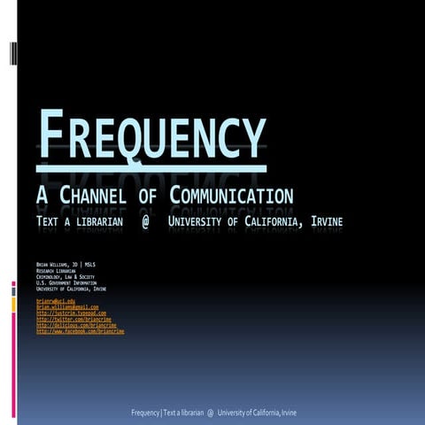 Frequency | A Channel Of Communication | PDF