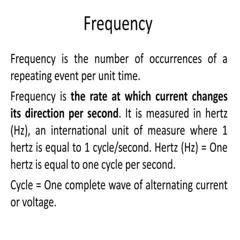 Frequency and Power related to electrical devices and circuit | PPTX
