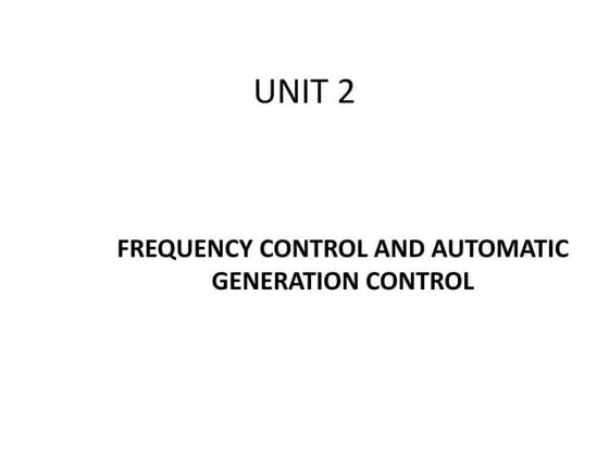 Load Frequency Control of Two Area System | PPTX