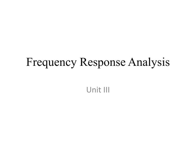 Frequency Response Analysis | PDF