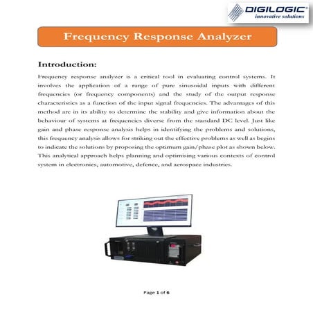 Frequency Response Analyzer - Digilogic Systems | PDF