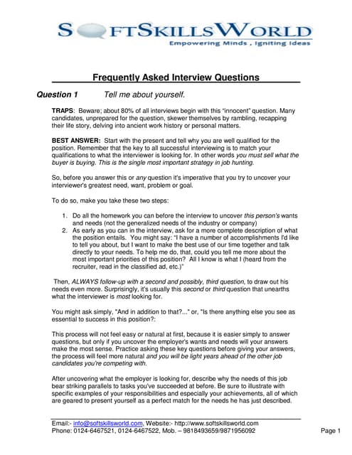The 25 worst interview mistakes | PDF